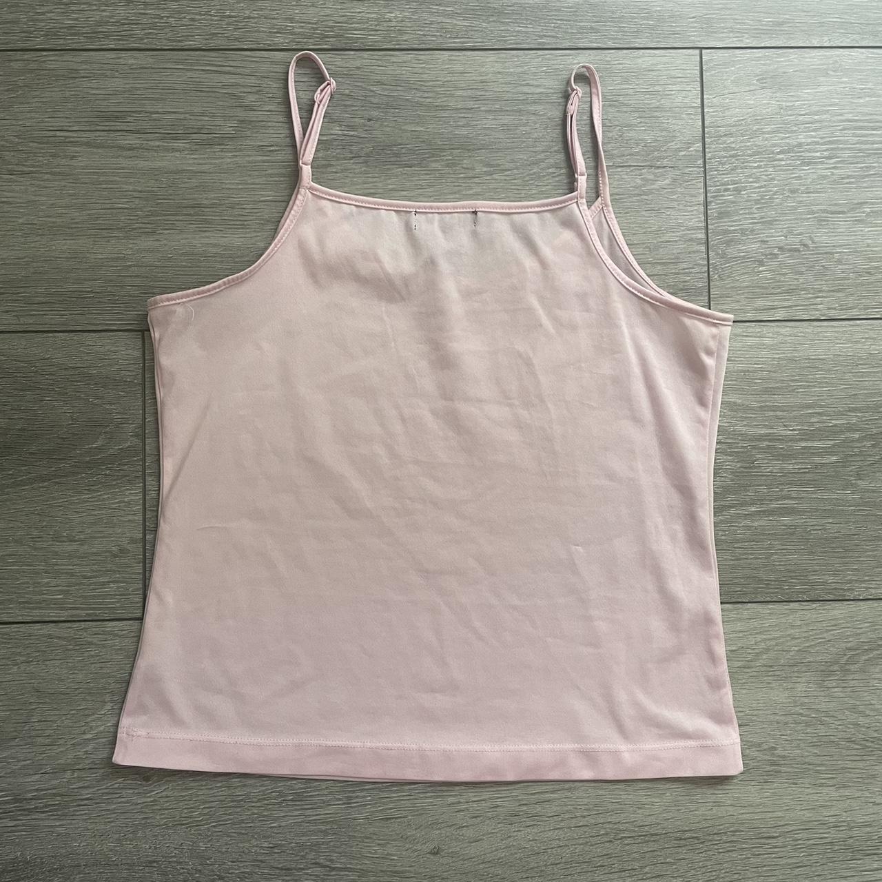 cute pink adjustable spaghetti strap tank top... - Depop
