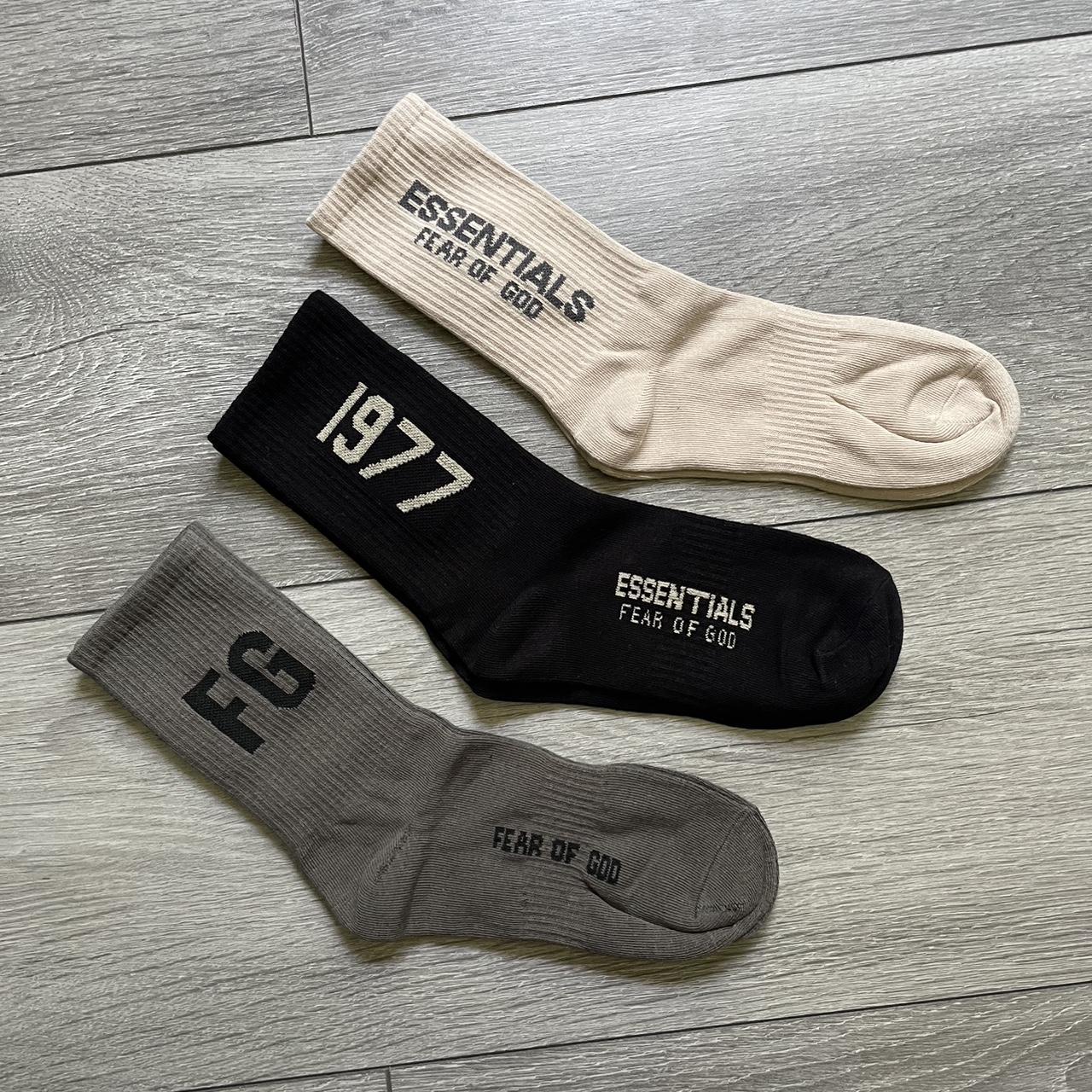Essentials Fear of God crew socks (pack of 3) never... - Depop