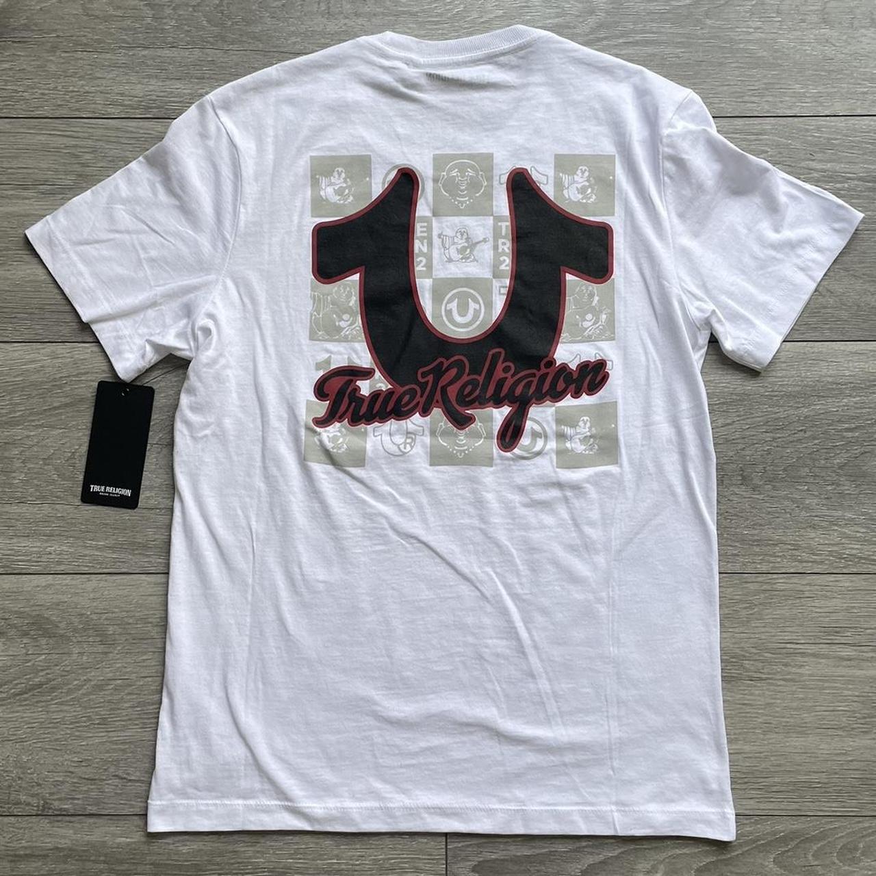 White True Religion graphic tee Adult... - Depop