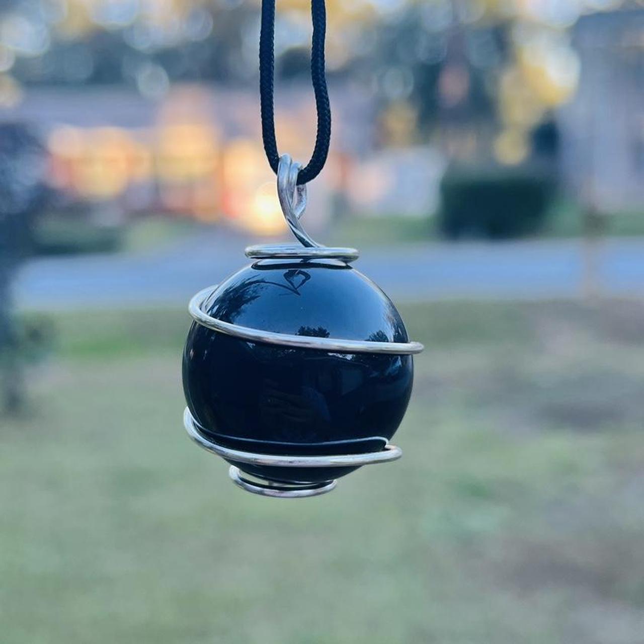 🖤 Obsidian Sphere Necklace 🖤 Obsidian is known for... - Depop