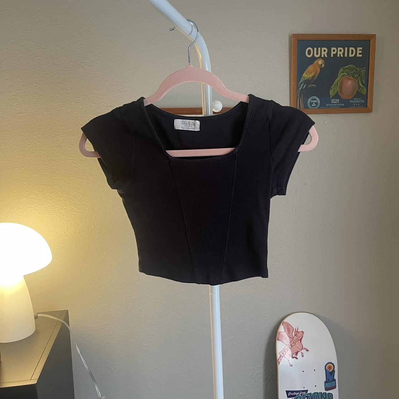 black corset style top- VERY FLATTERING - Depop
