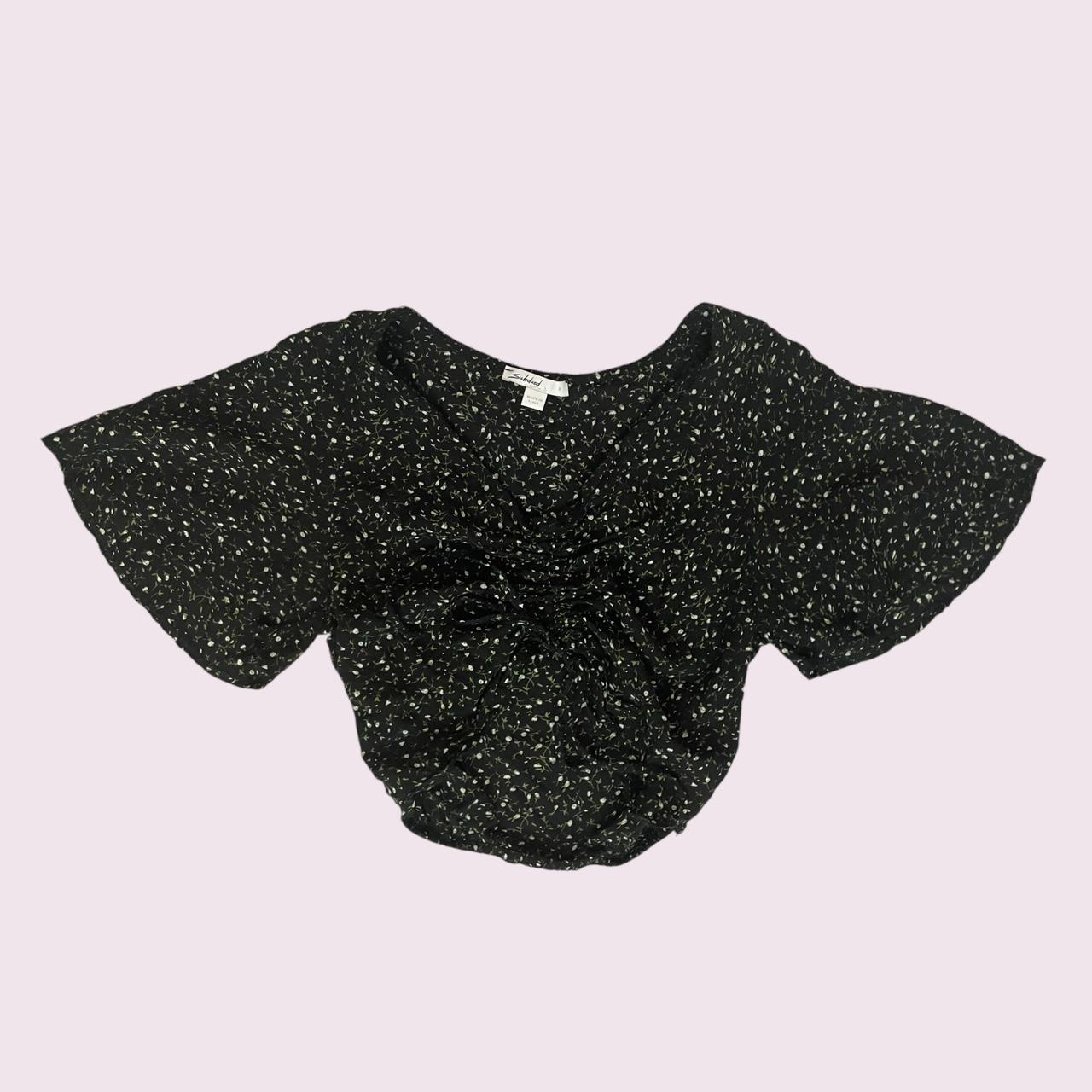 🥀Flowy Ruched Crop Top🥀 brand: subdued -ultra... - Depop