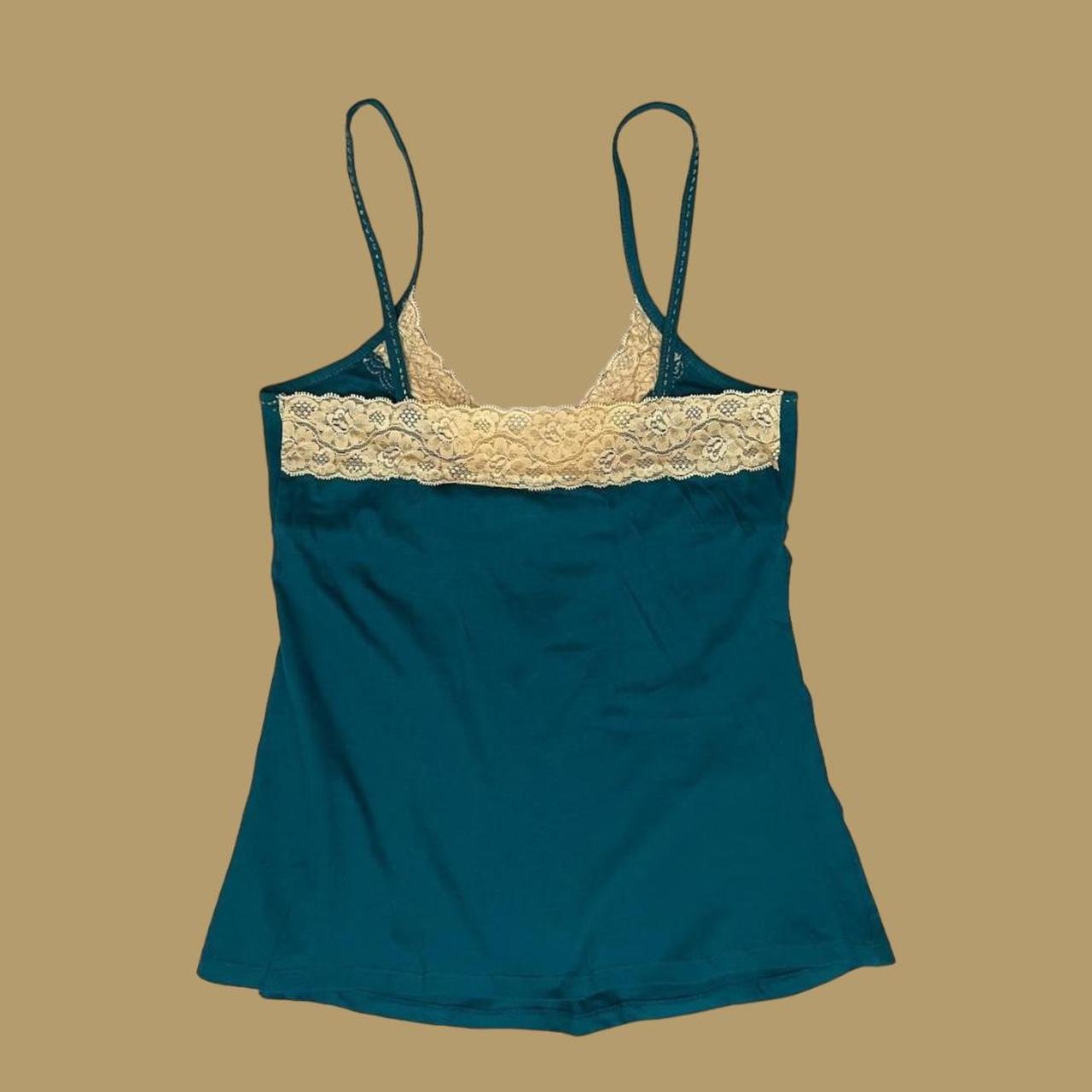 🥀Y2k Beaded Fairy Cami🥀 brand: copper key -teal... - Depop