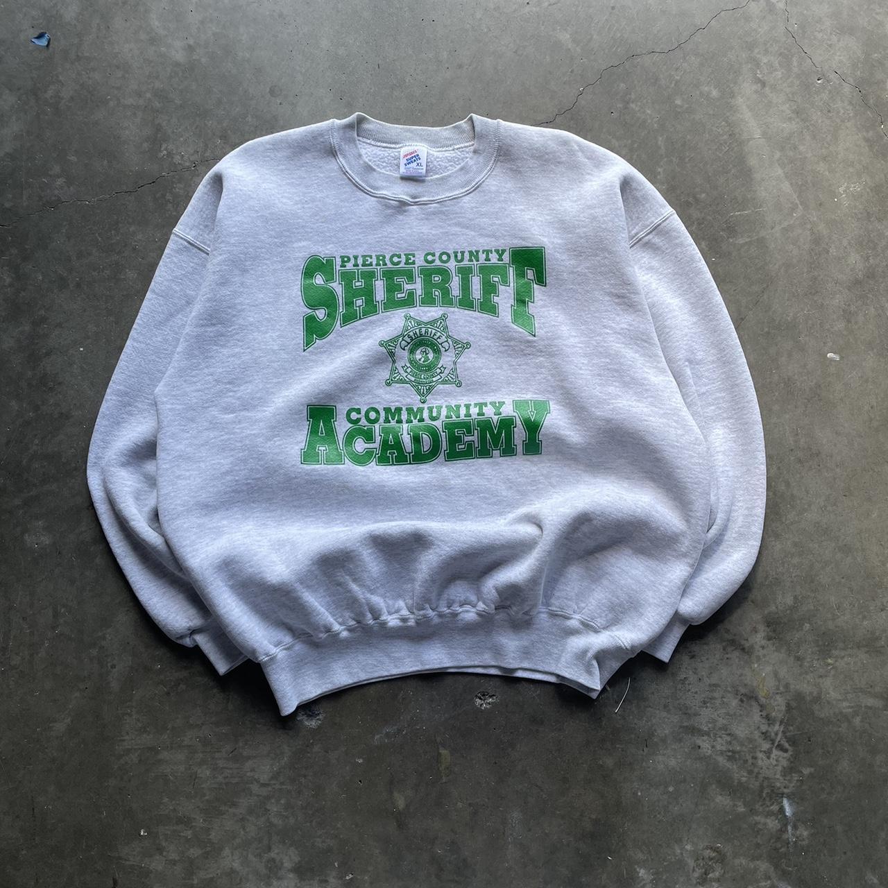 *90s* Pierce sheriff county essential crewneck... - Depop