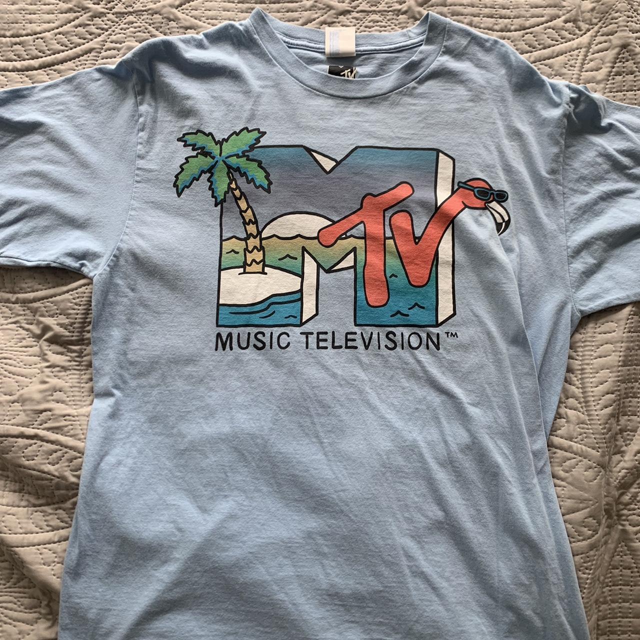 MTV blue tee size L Great condition #jordans... - Depop