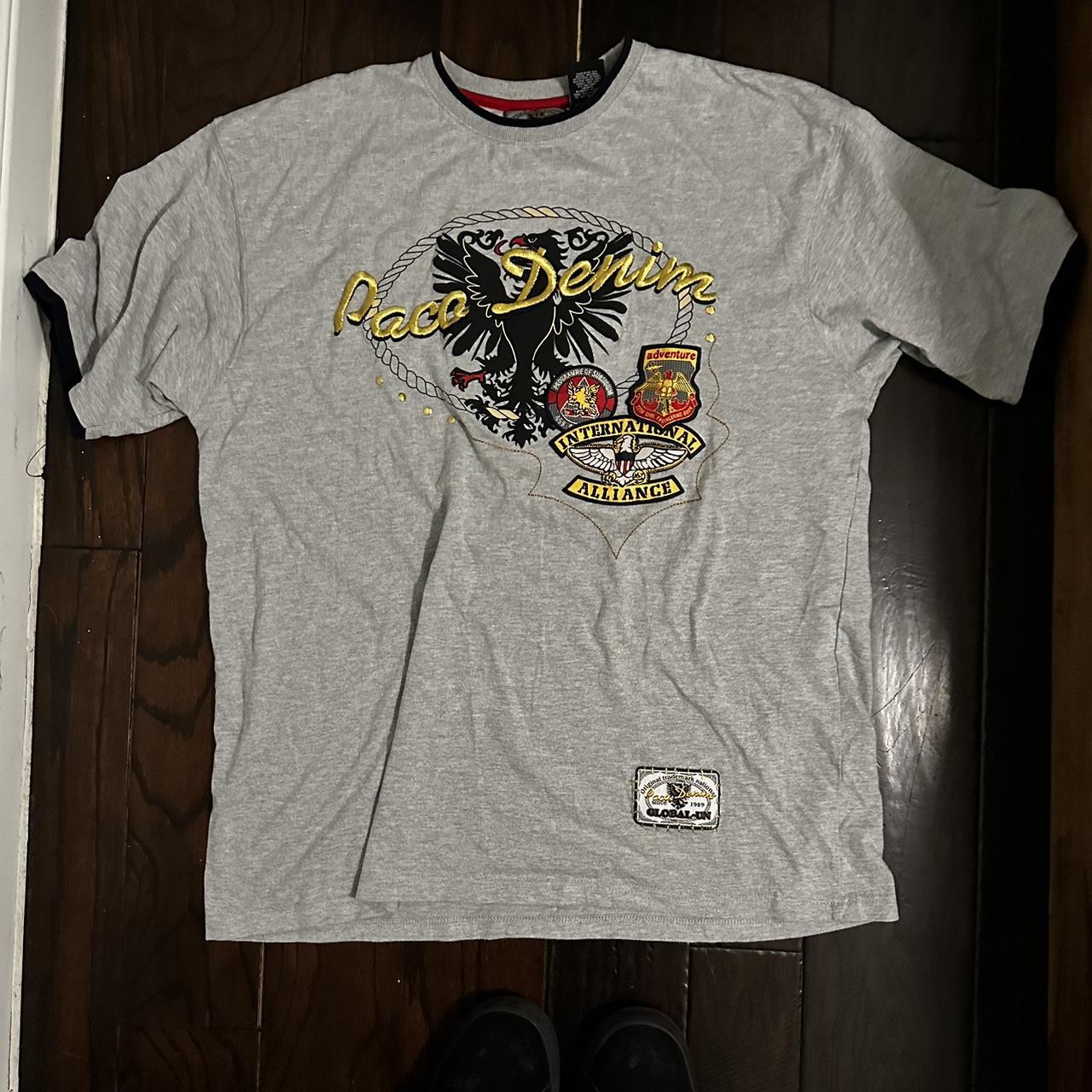 Paco Denim Shirt hella details on it good stitching... - Depop