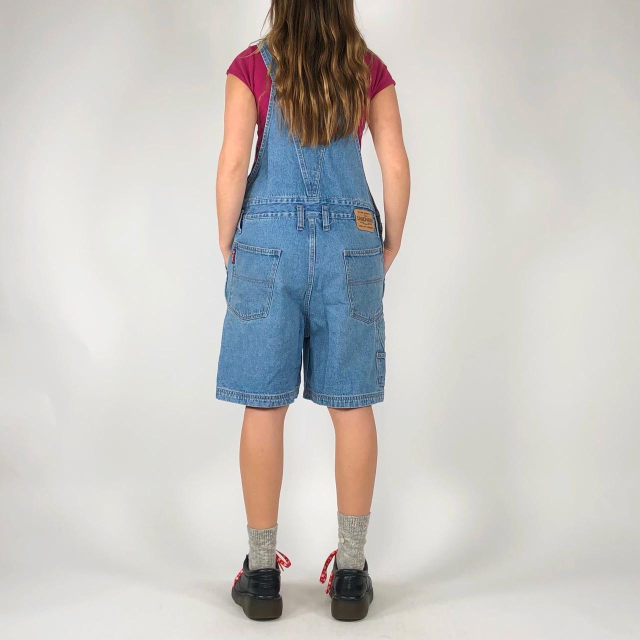 Vintage 90s denim shortalls! Adjustable straps. Some... - Depop