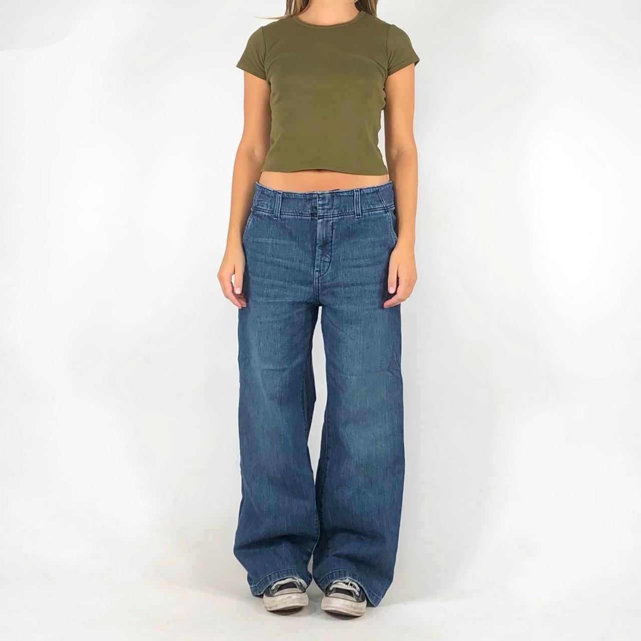 Pilcro wide leg jeans! Labeled a size 30 p would... - Depop