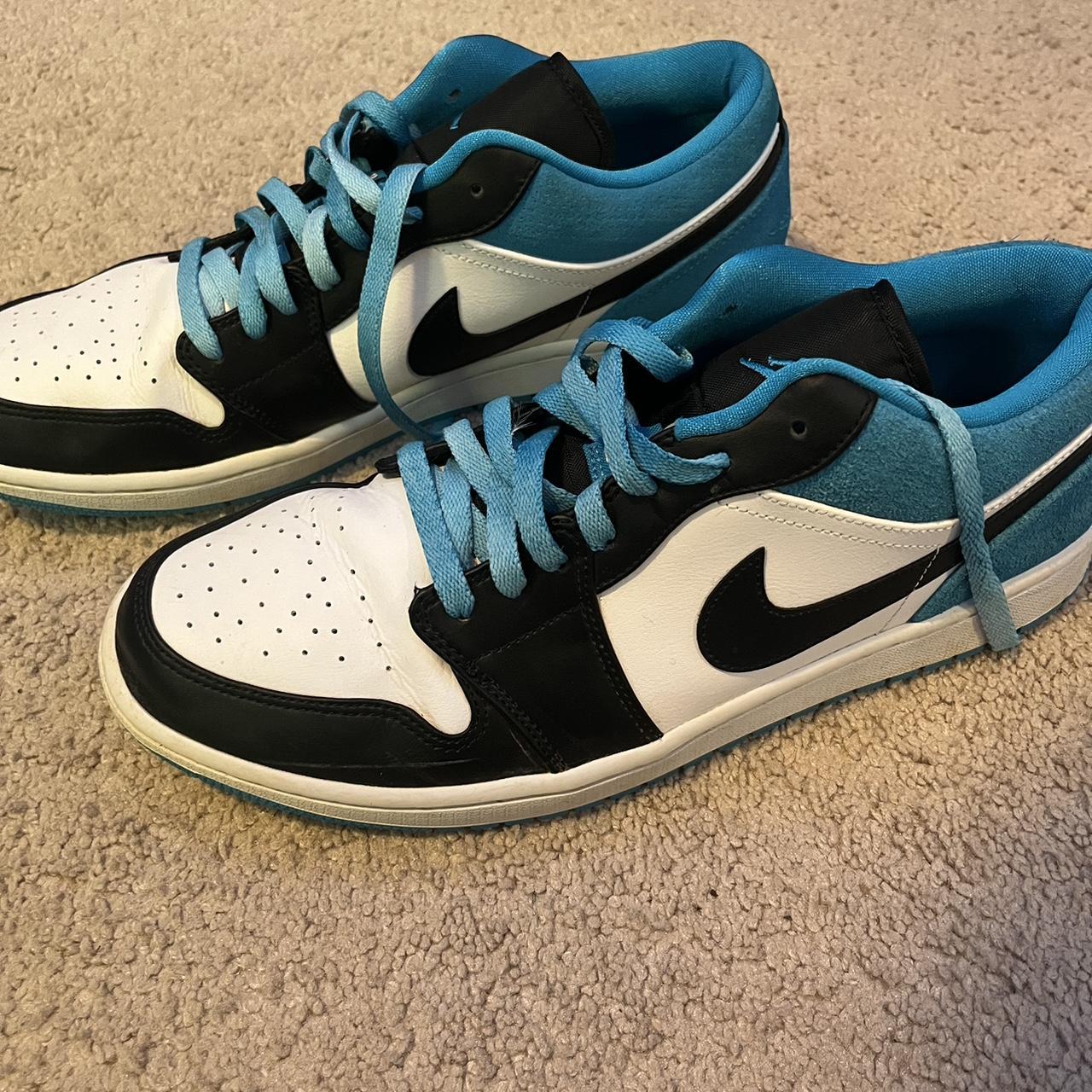 Jordan 1 low ‘laser blue’ SE size 12 no box - Depop