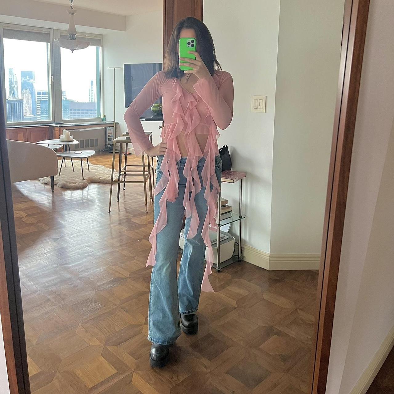 Jellyfish top! Made of strech mesh with long... - Depop