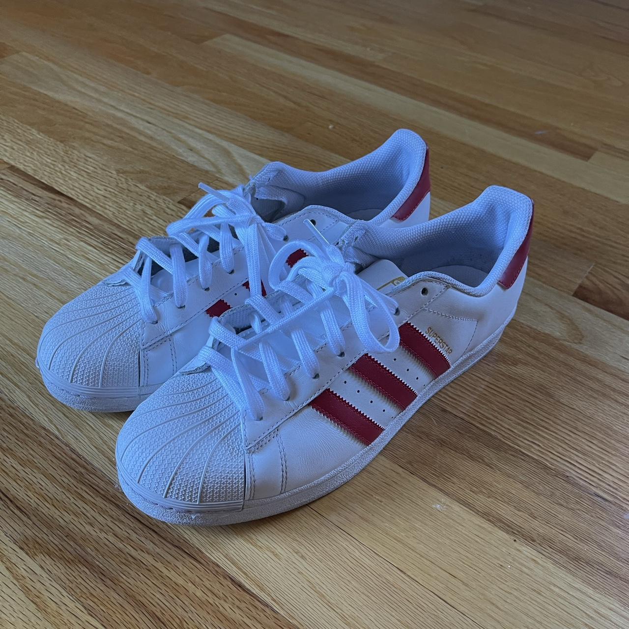 Adidas Superstar Red Gold Label - “La marque aux 3... - Depop