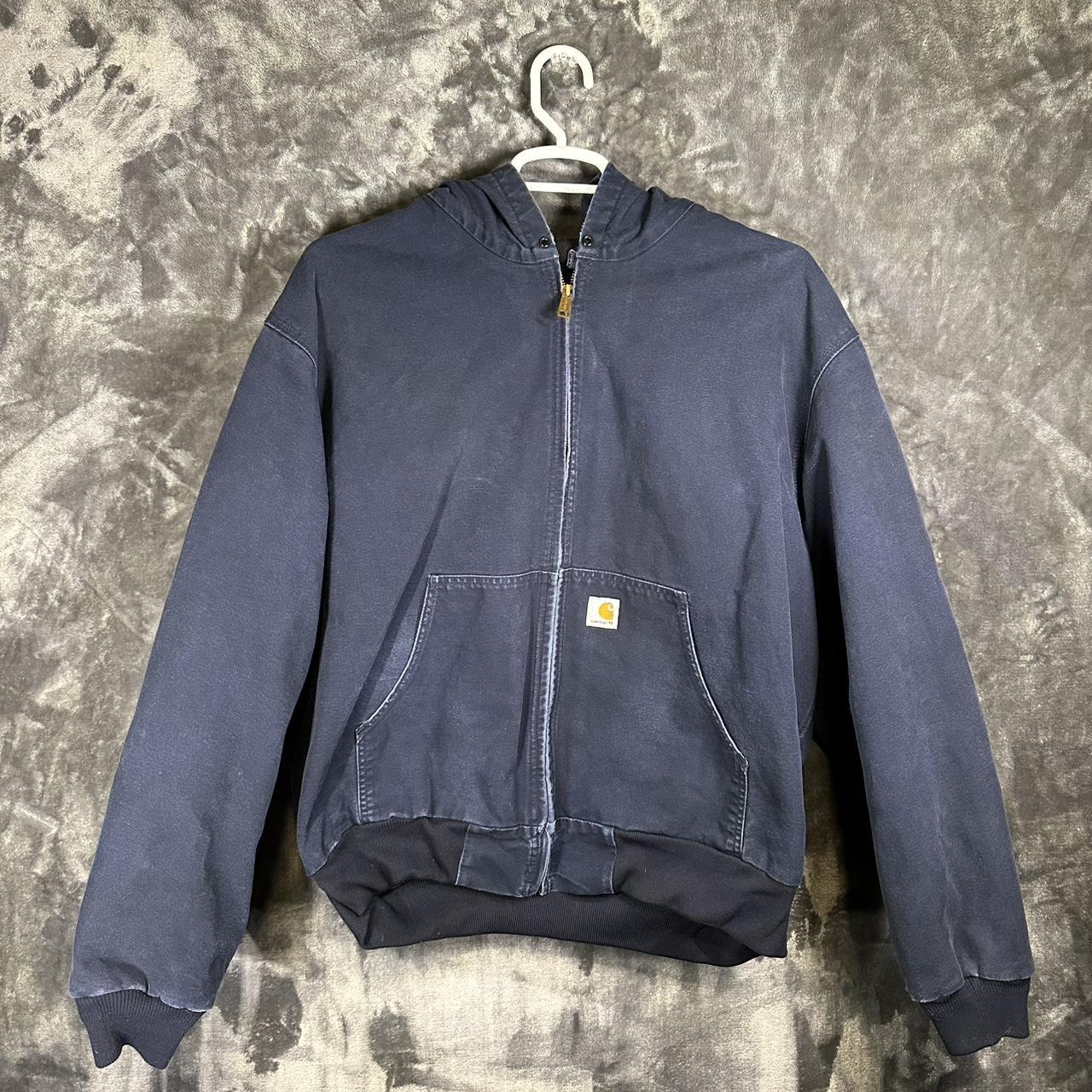 Navy Carhartt jacket Men’s 2XL - Depop