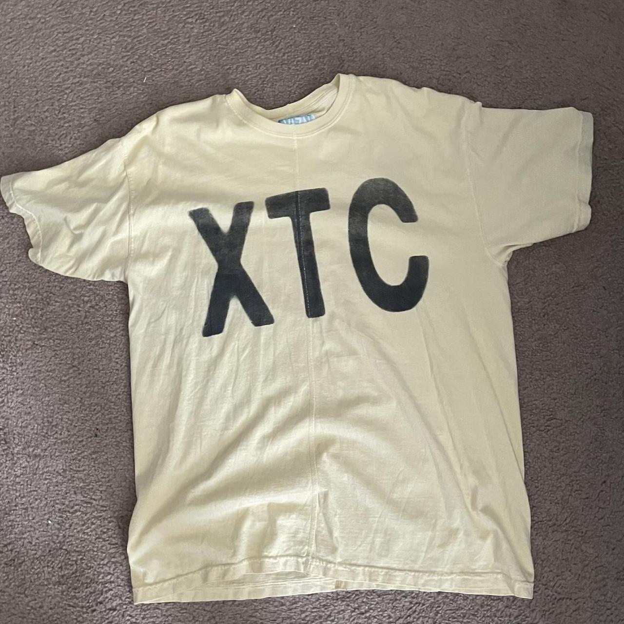 XTC yellow Joy Divizn Shirt Small stain on... - Depop