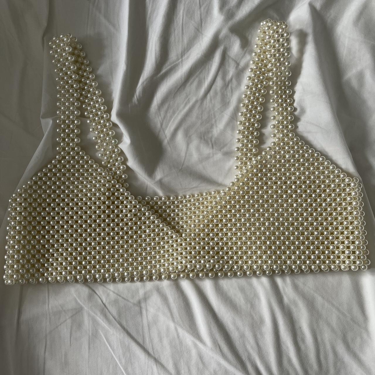 stunning solid pearl cami top🐚 giving met gala 2023... - Depop