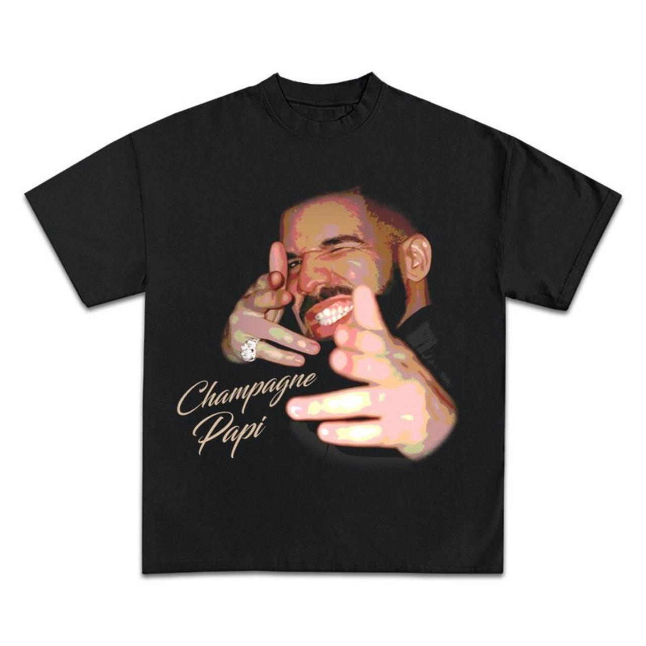 DRAKE T-SHIRT Rap Tee Concert Champagne Papi Merch... - Depop
