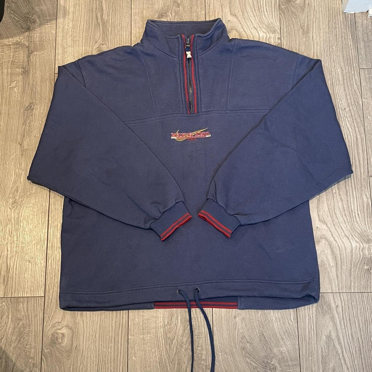 VERY RARE vintage Nike quarter zip sweatshirt in... - Depop