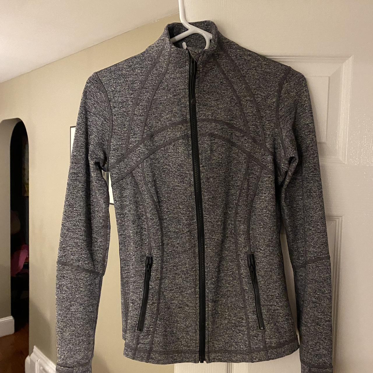 lululemon grey define jacket!! size 6 dm for... - Depop