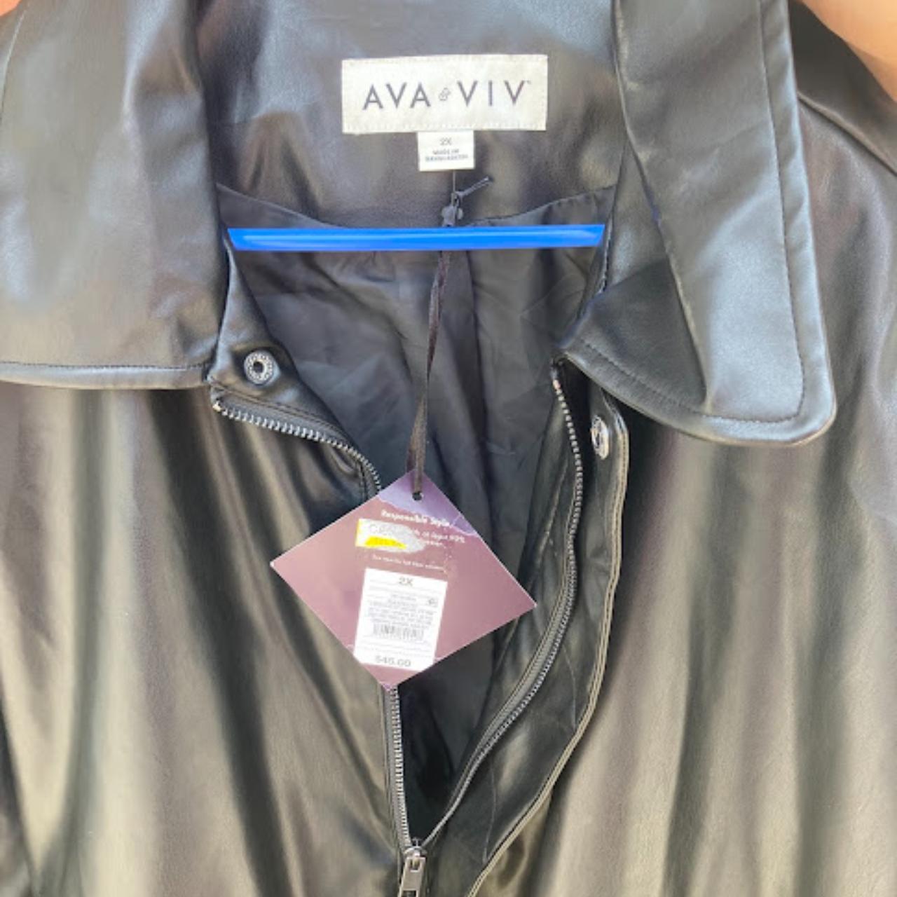 AVA & VIV Faux Leather Jackets *WOMENS* *SIZE: 2X*... - Depop