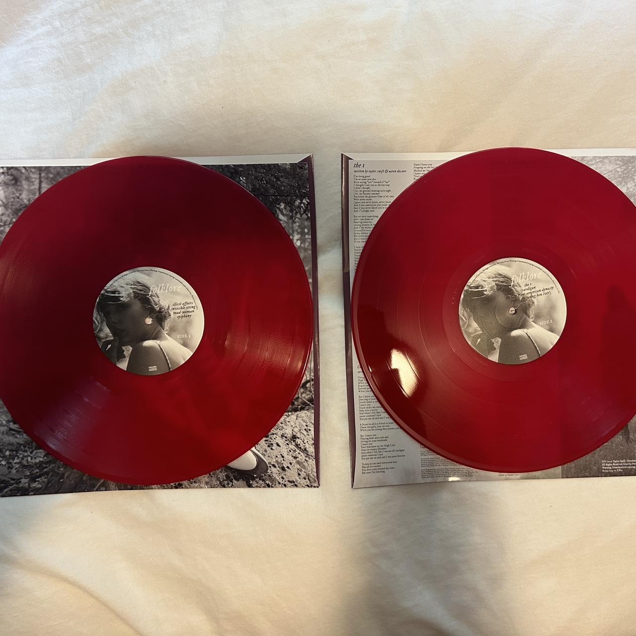 Taylor Swift Folklore vinyl Target Exclusive red... - Depop