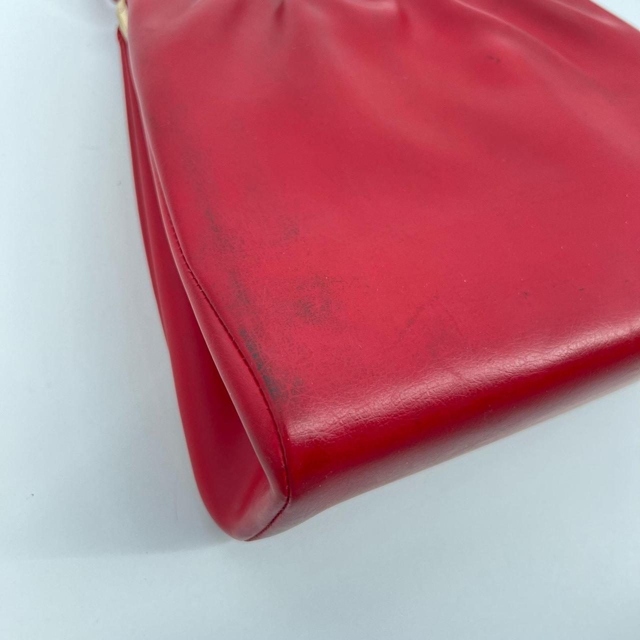 Vintage 50s 60 women's Dover style brick red handbag... - Depop