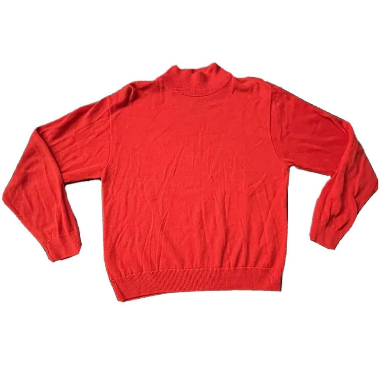 Vintage Pendleton Red Mock Neck Pullover Long Sleeve... - Depop