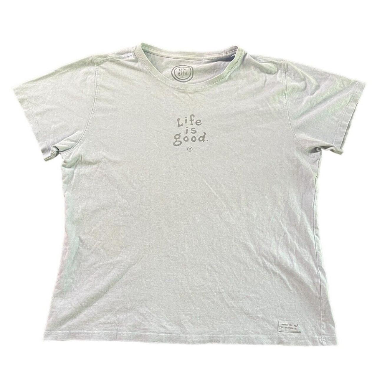 Life is Good Women's Blue T-shirt | Depop