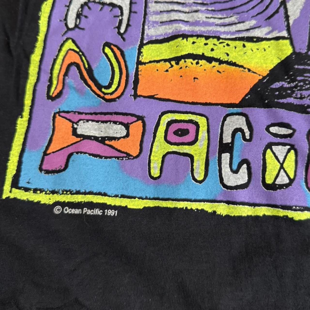 Vintage 1991 Ocean Pacific graphic t-shirt Size-... | Depop