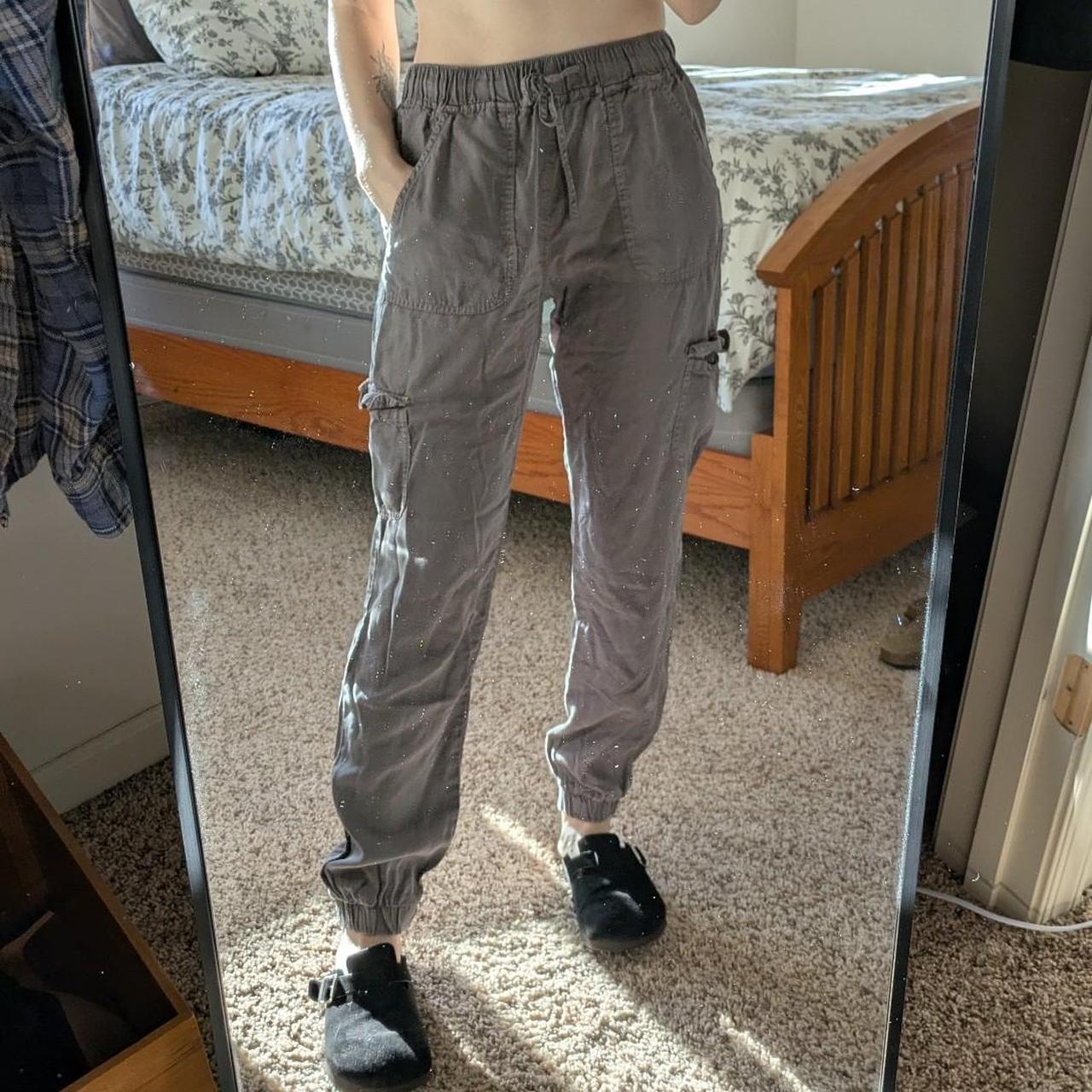 GRAY FLOWY CARGO JOGGERS • Everyday joggers for... | Depop