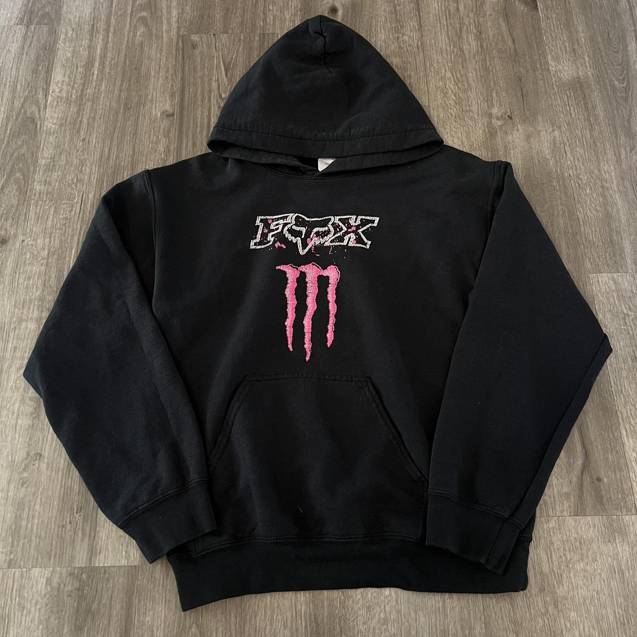 Y2K MALLGOTH MONSTER/FOX RACING HOODIE - S fits... - Depop