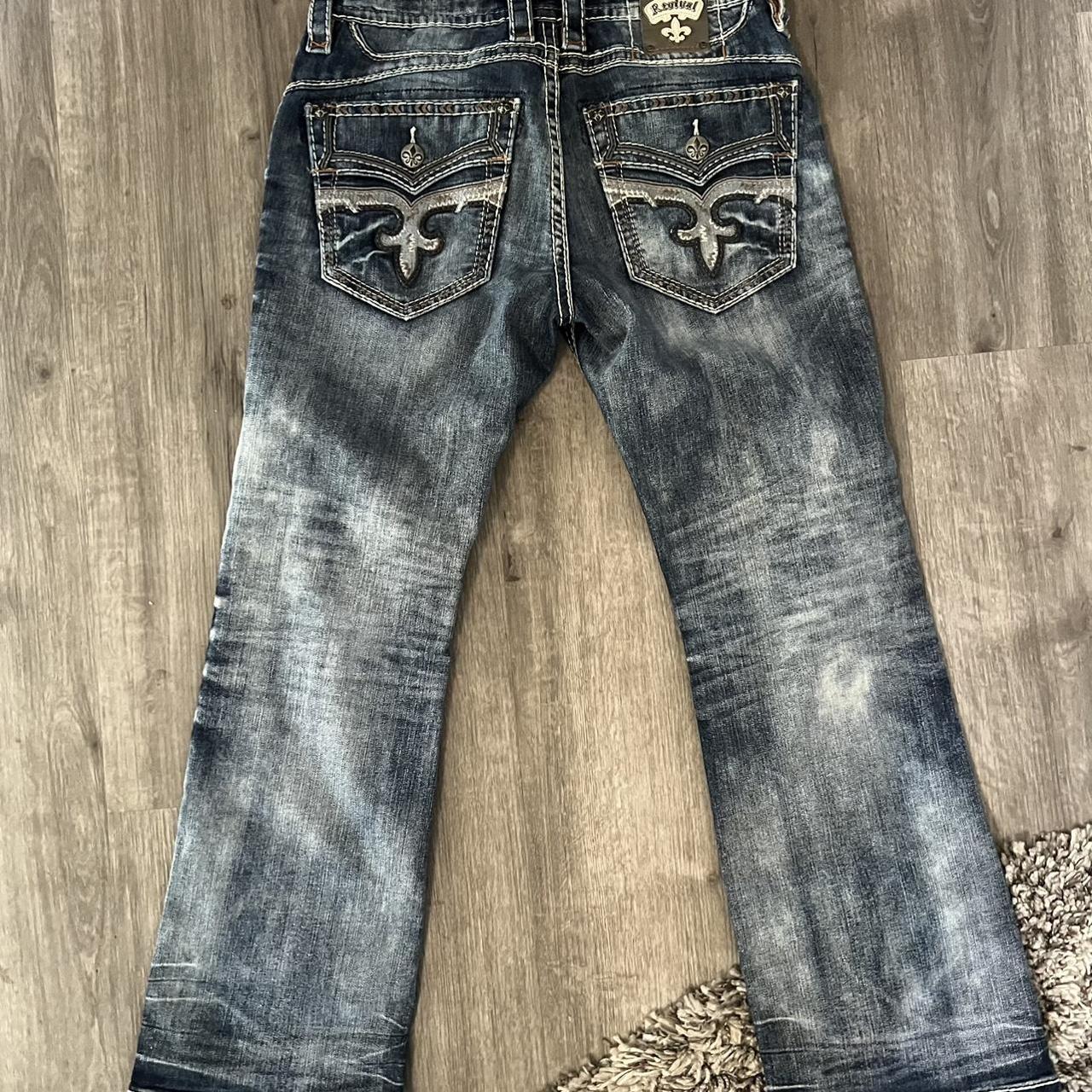 Y2K WESTERN STYLE ROCK REVIVAL BOOTCUT JEANS - 33 ... - Depop
