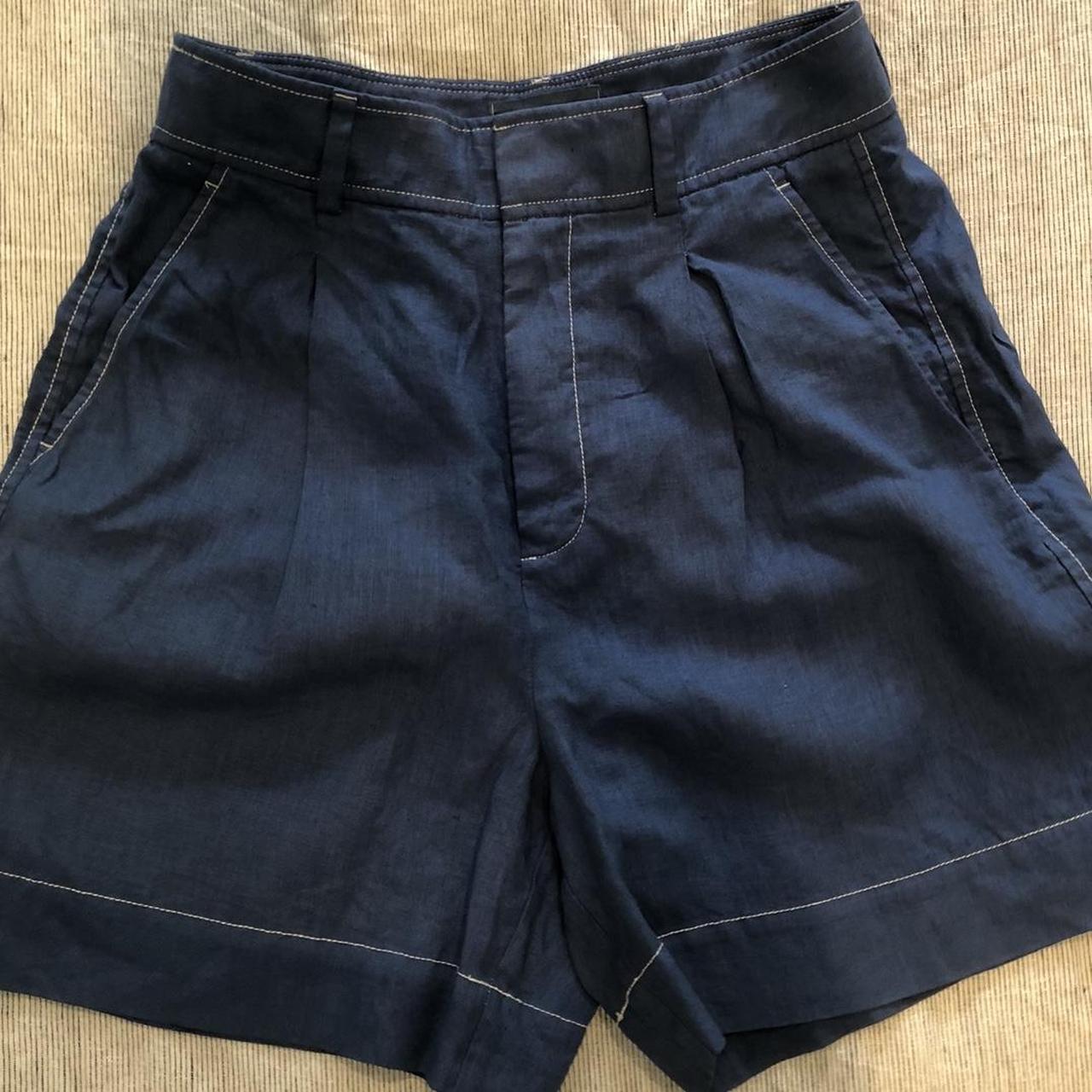 Everlane blue linen shorts. New without tags. - Depop