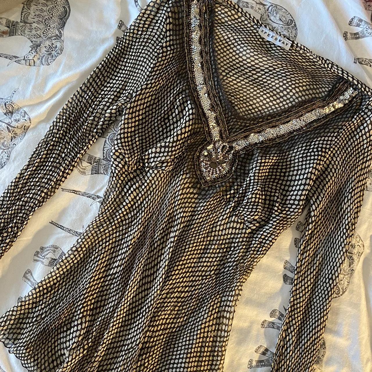 So gorgeous. Sheer long sleeve top, bell sleeves.... - Depop