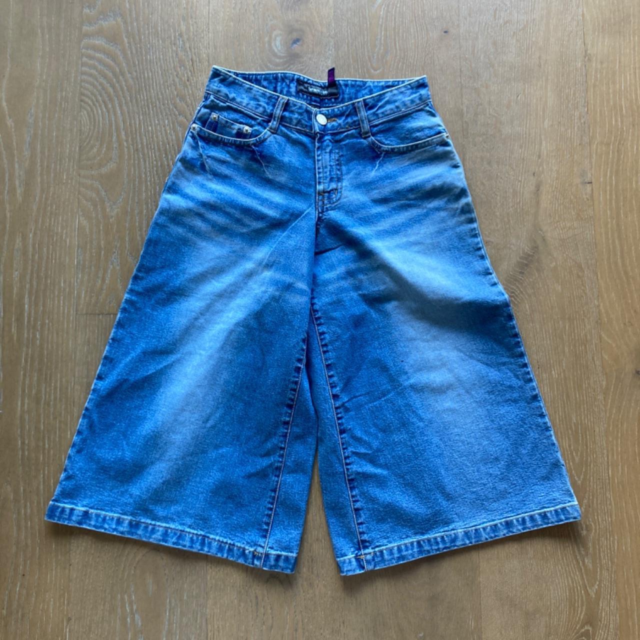 Vintage Wide Leg Jorts Womens Size XS - very small... - Depop