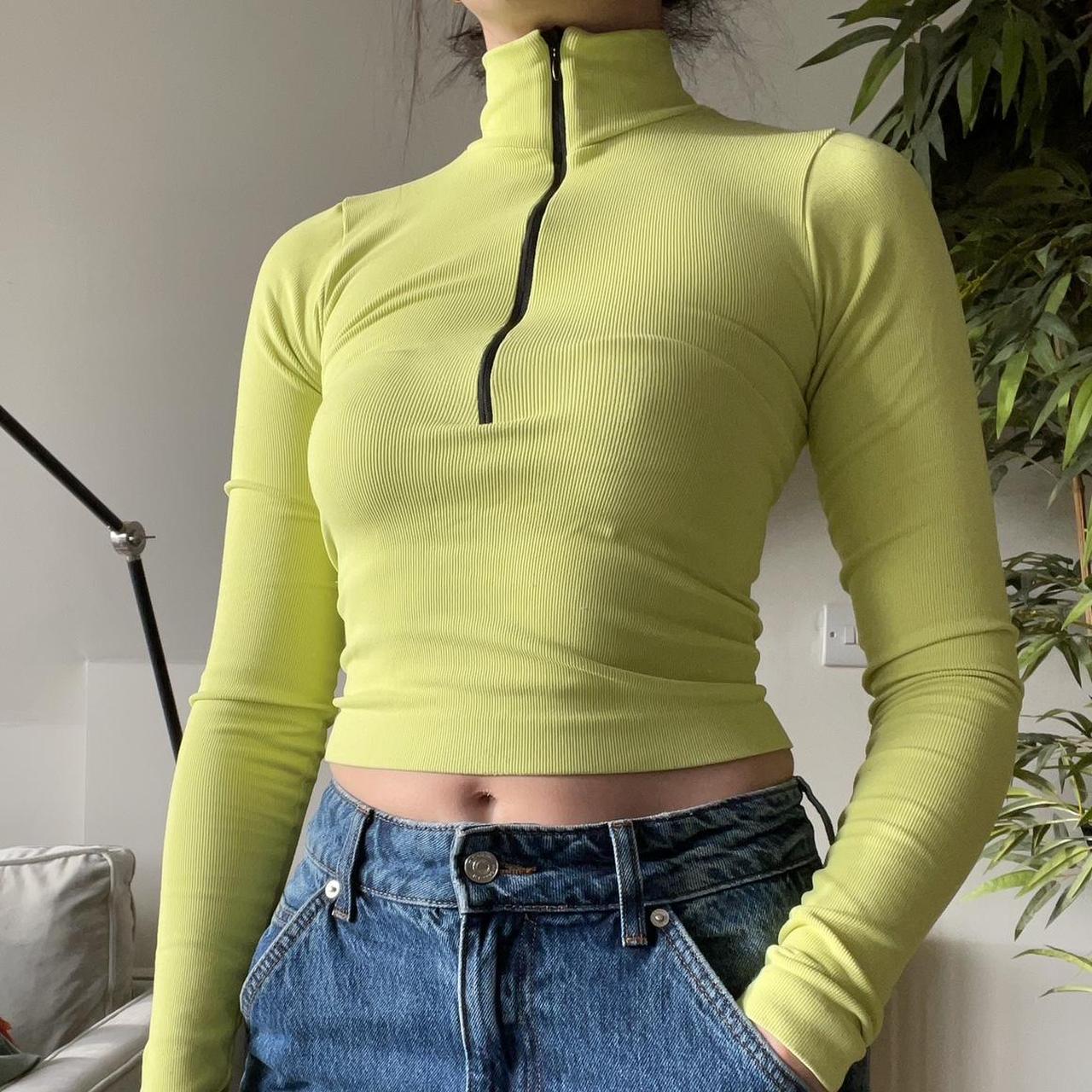 URBAN OUTFITTERS super soft, neon green yellow long... - Depop