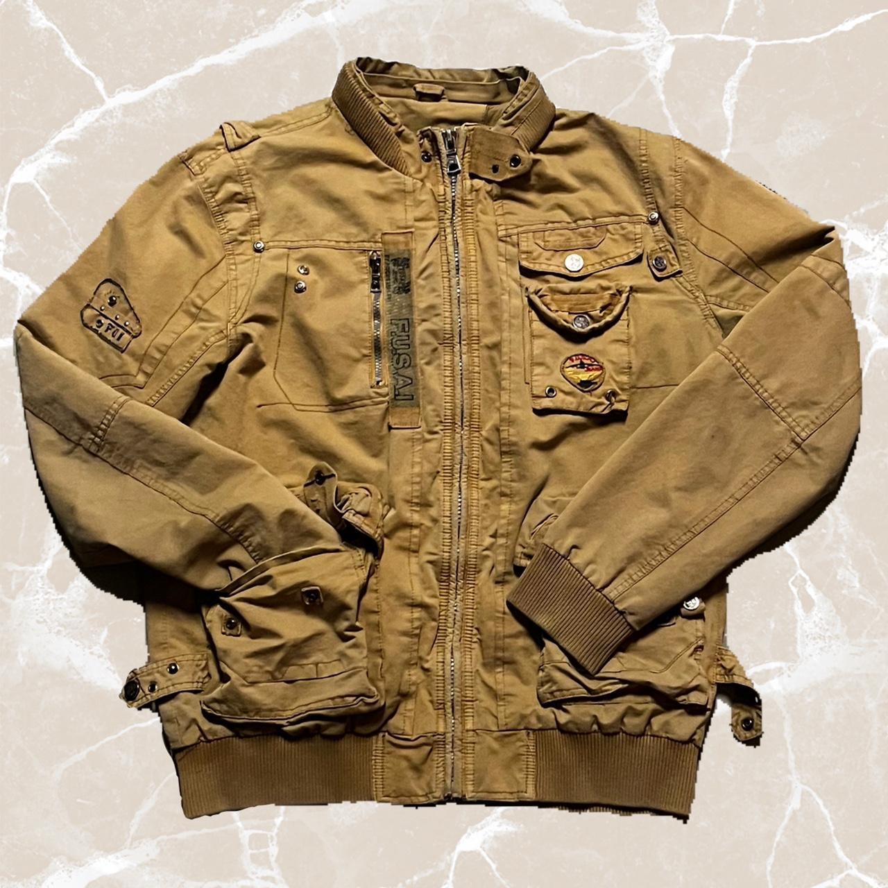 Super Rare Vintage FUSAI Military Jacket Fits Like... - Depop