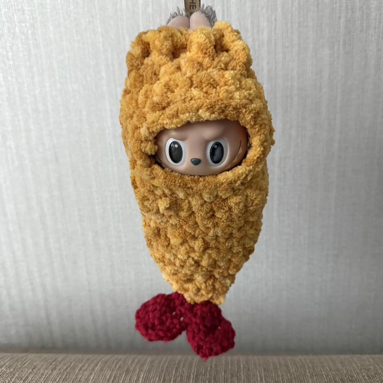 Shrimp Tempura costume for Labubu crocheted by... | Depop