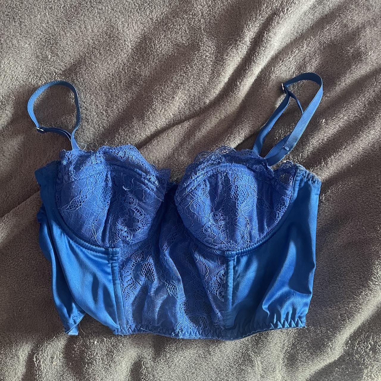 Blue corset top #corsettop - Depop