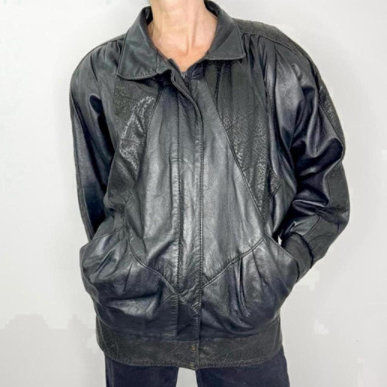 Vintage leather jacket by Dimitri Leather and made... - Depop