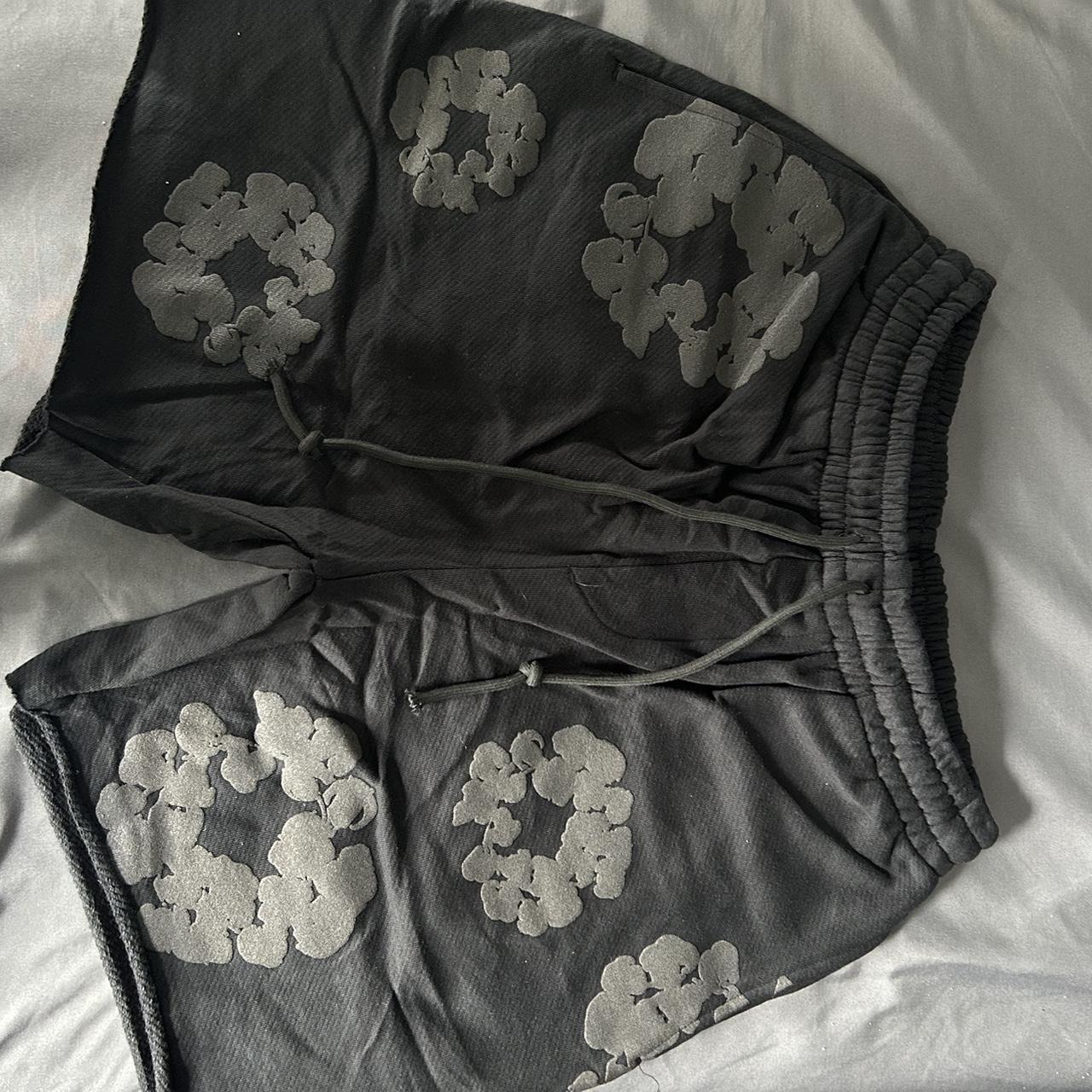 Black Denim Tear Shorts Size Small 100% Cotton... | Depop