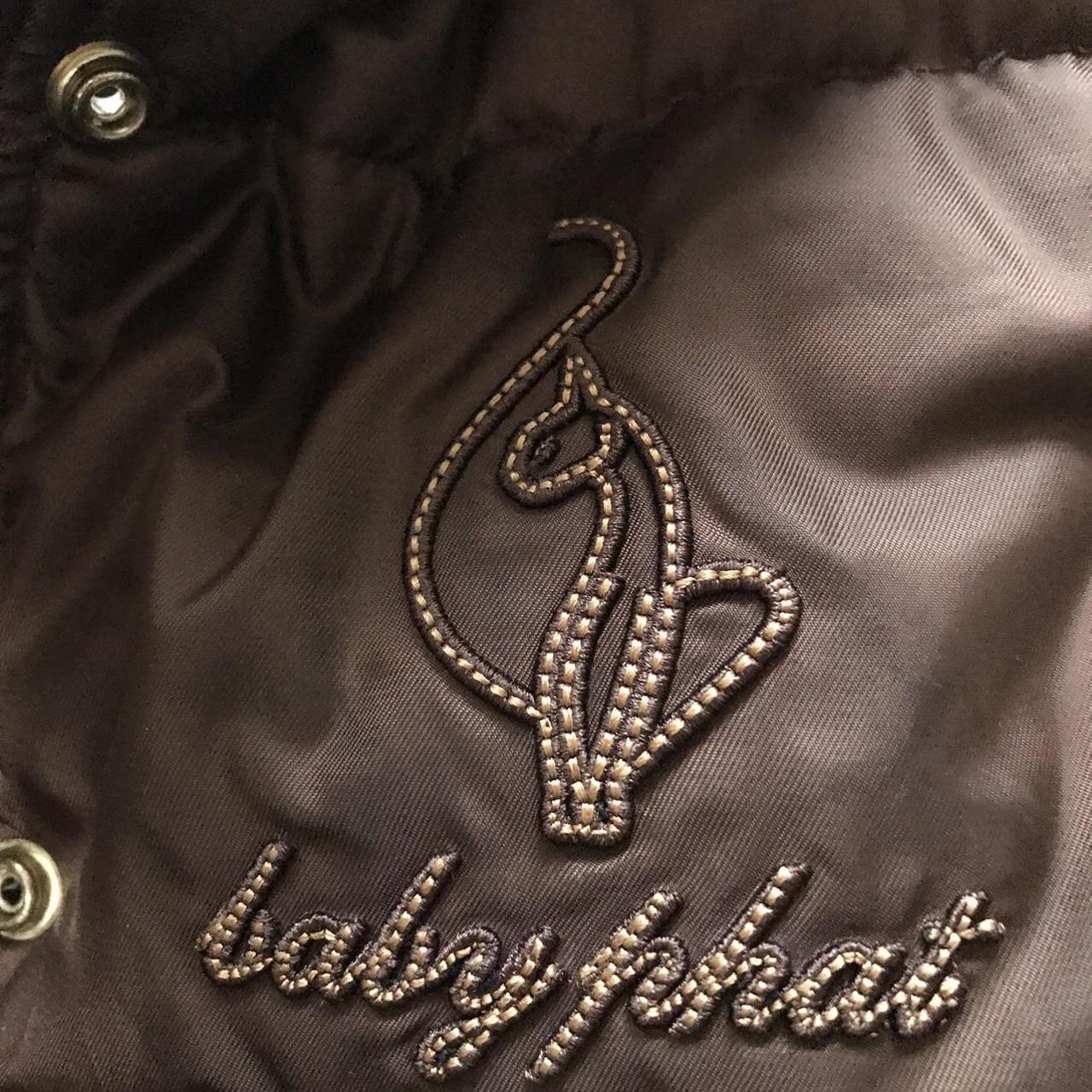BROWN BABY PHAT PUFFER, with embroidered baby phat... - Depop