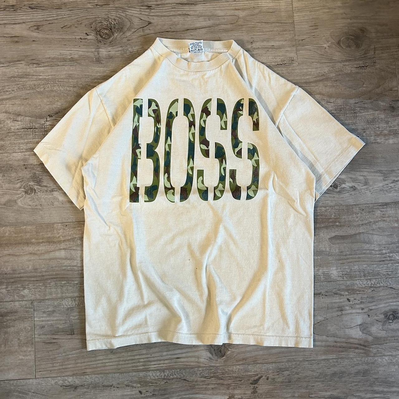 Vintage 90s single stitch BOSS tee Great early... | Depop