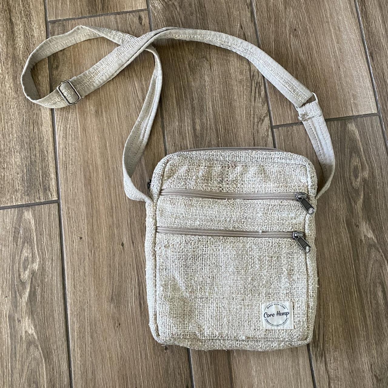 Hemp purse. Roomy, 4 zippers. Tags- earthbound... - Depop