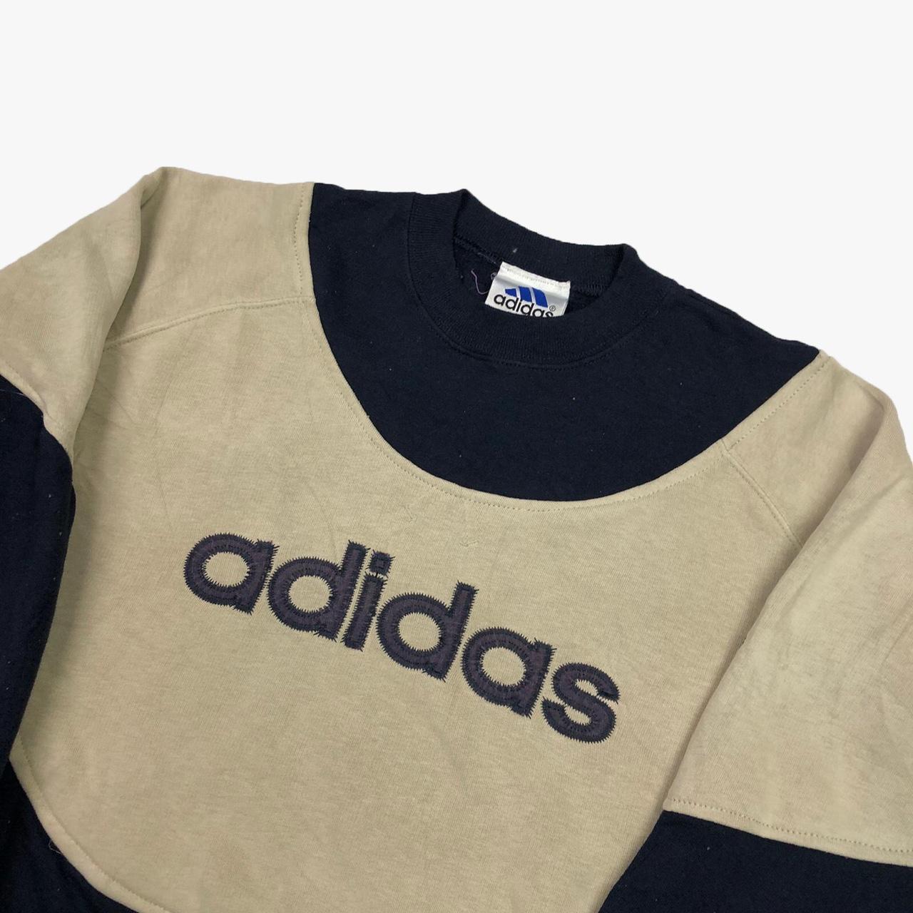 adidas vintage reworked colourblock... - Depop
