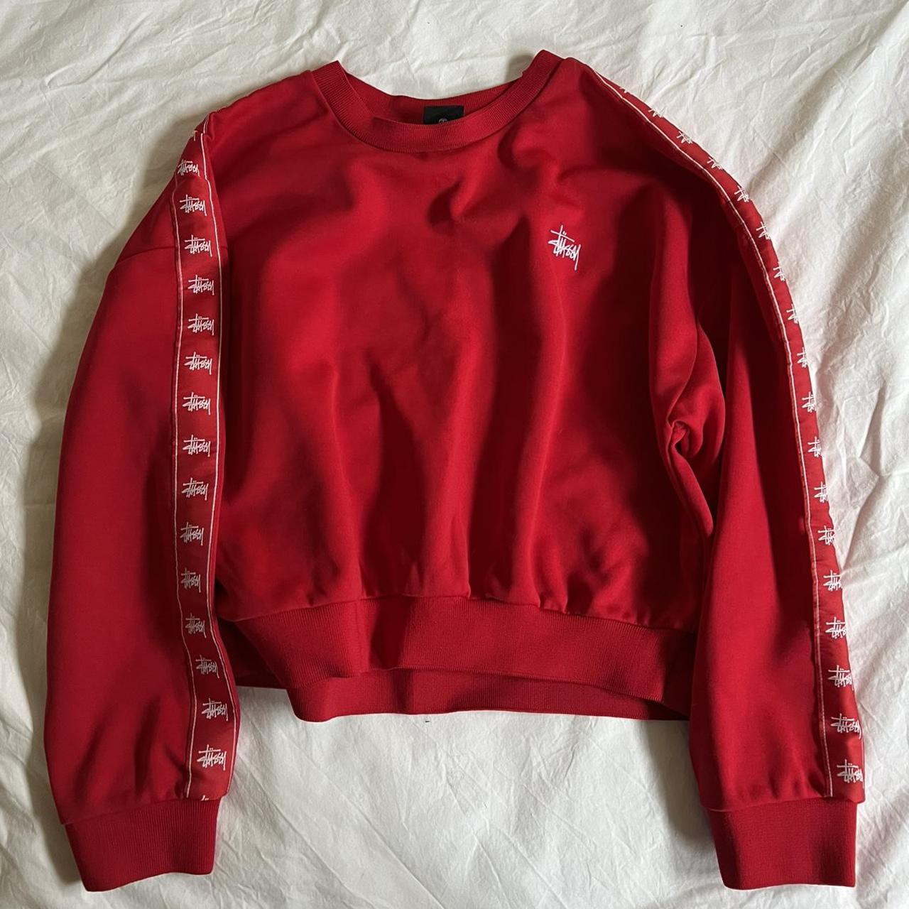 Stussy red jumper Perfect condition Originally... - Depop