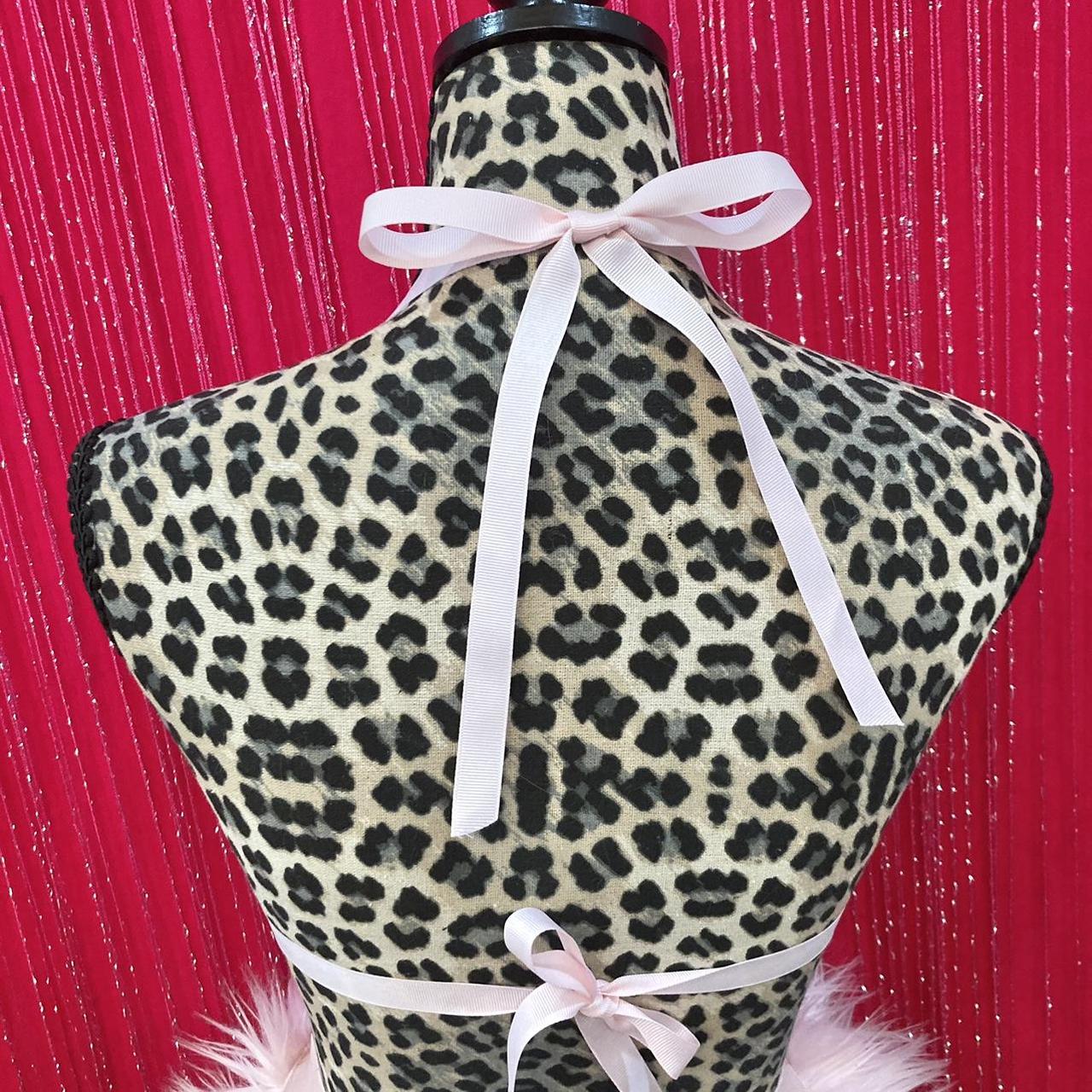 🎀 Custom Fur Set 🎀 ♡ Pink mini fur skirt and bikini... - Depop