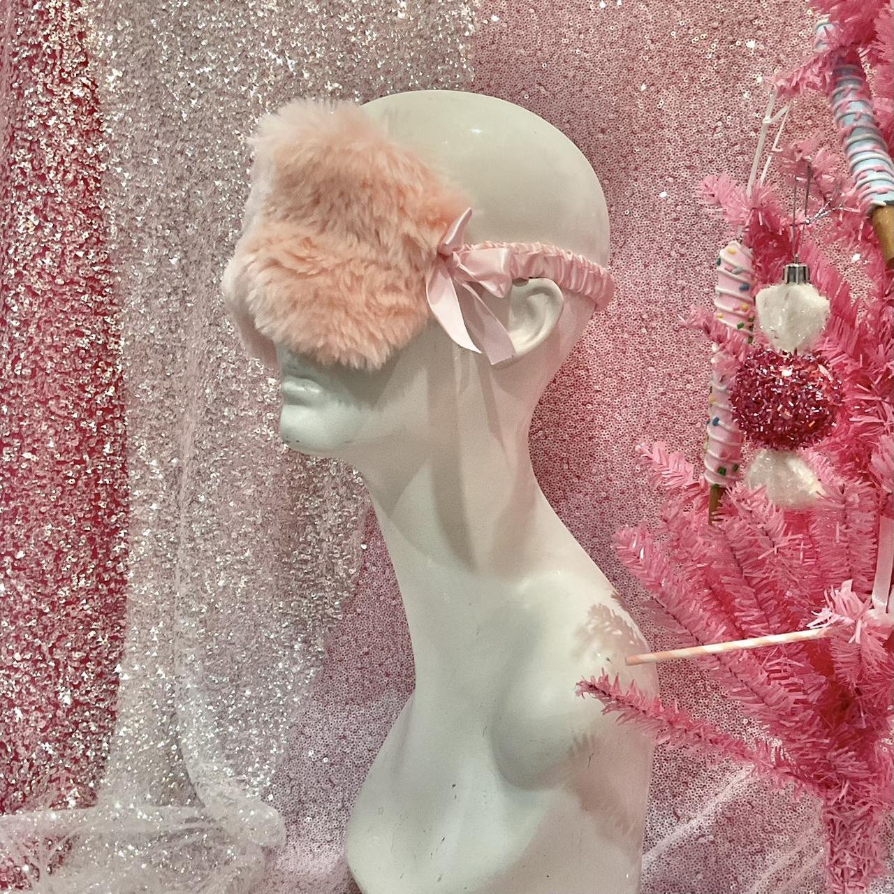 🎀 Sweet Dreams Fur Sleep Mask 🍰🧁 ♡ Feminine fluffy... - Depop