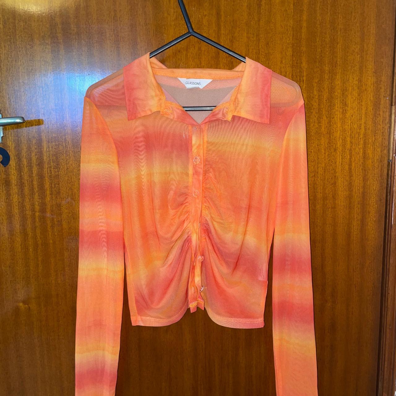 glassons mesh sunset top size M only worn... - Depop