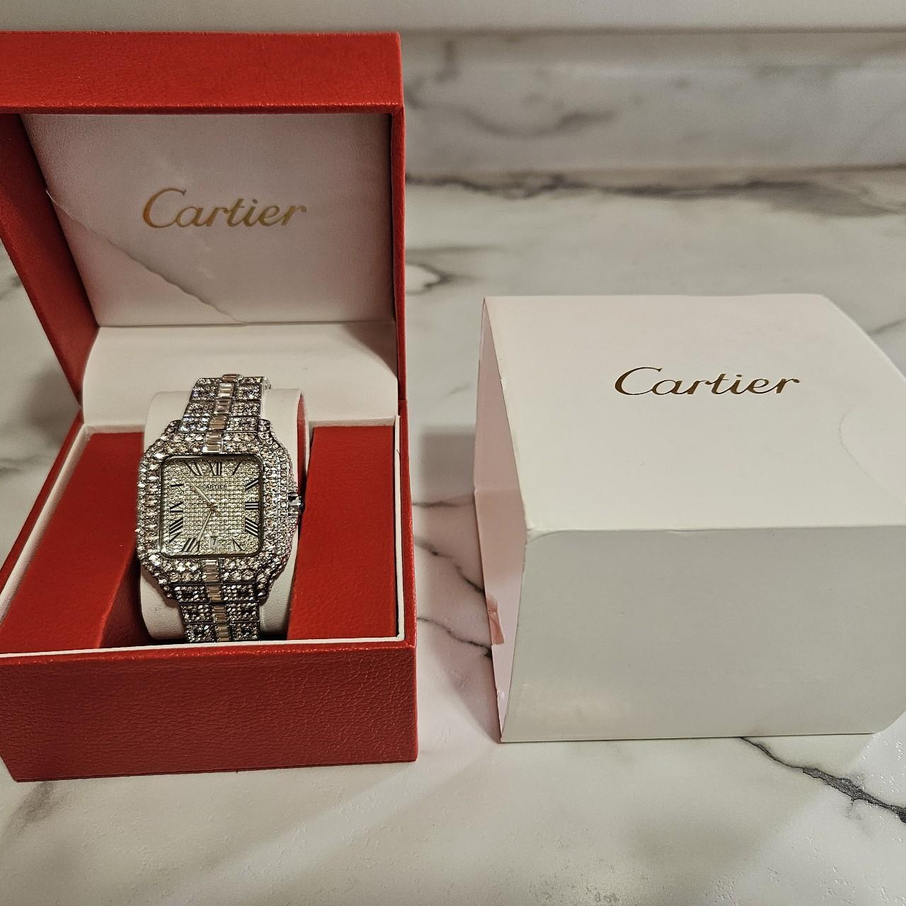 Moissanite Cartier watch with complete box and... | Depop