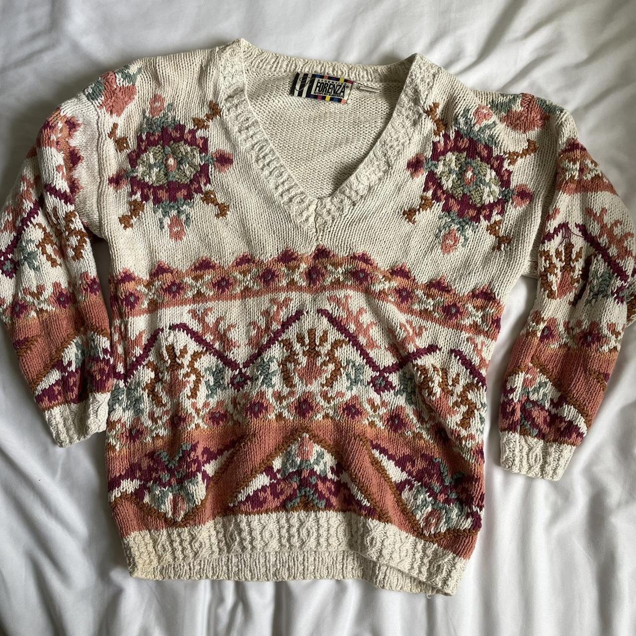 Vintage knitted sweater #vintage #knitted #sweater - Depop