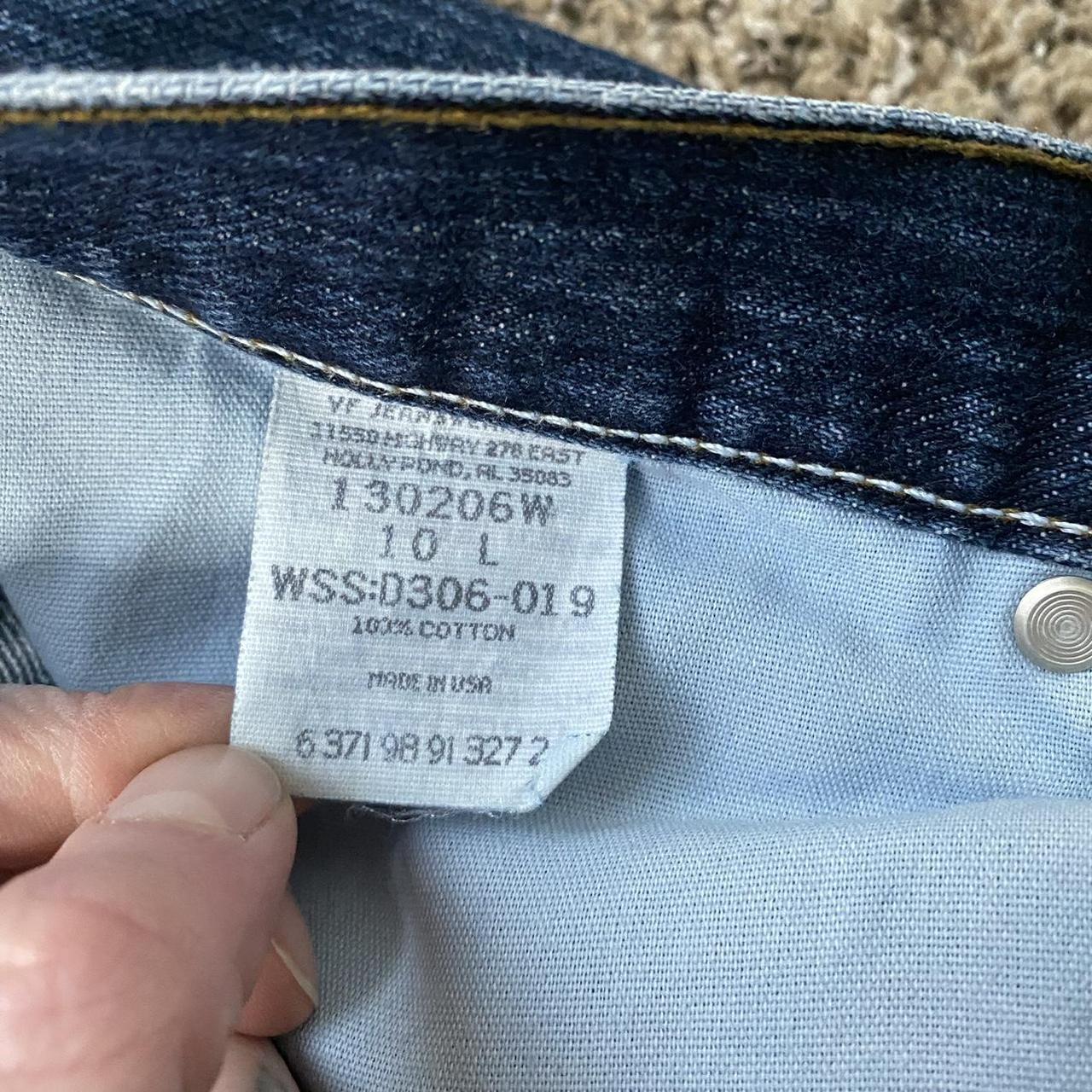 Vintage 90s low rise straight wide leg dark wags... | Depop